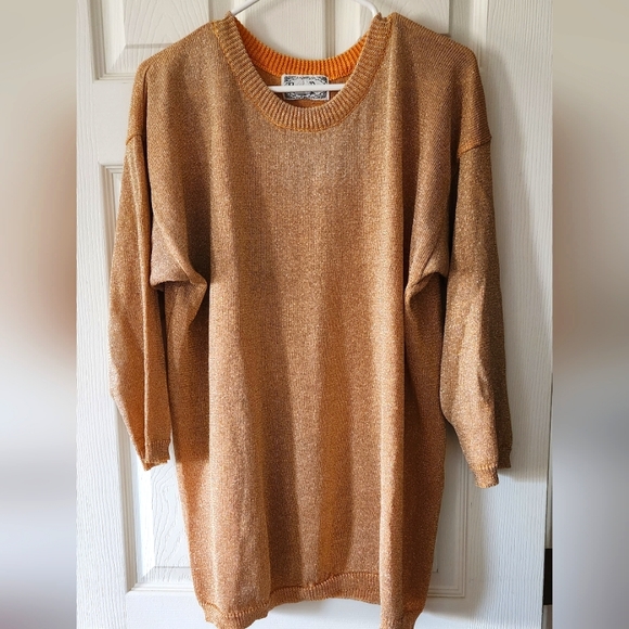 Reference Point | Sweaters | Vintage Sweater Gold Shimmer Xl Reference ...